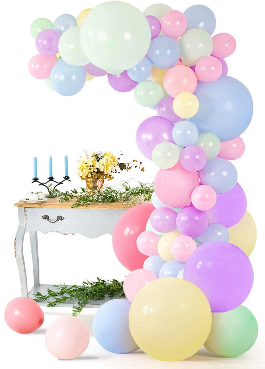 Balloon Garland Kit incl 36 inch Giant Latex White Pink Rose Gold ...