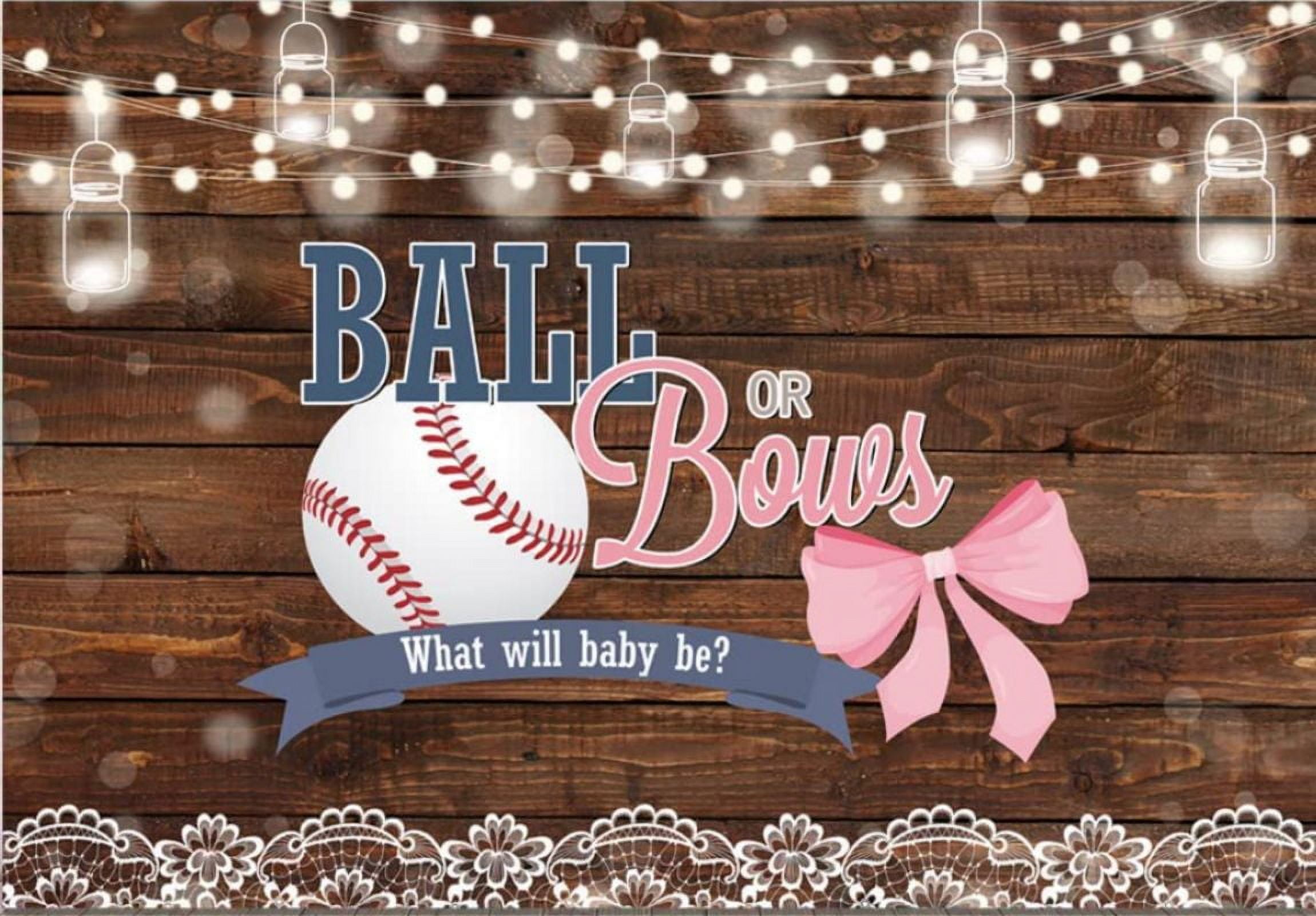 Balloon Gender Reveal Backdrop Blue Or Pink Balloon Golden Glitter ...