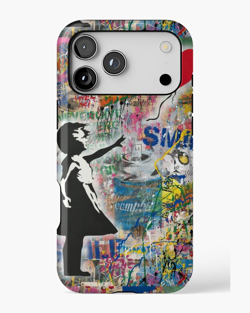 Balloon Girl Street Art Mashup H156 Premium Durable Case for iPhone 17 ...