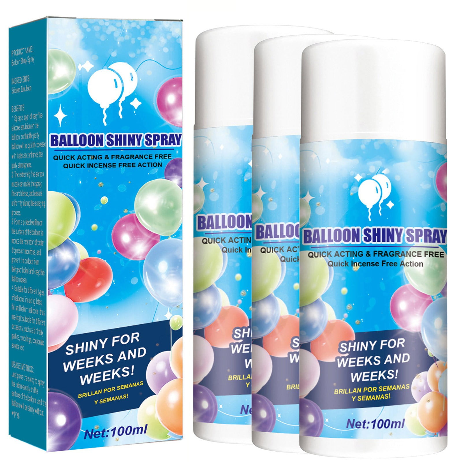 Balloon High Shine Spray for Latex Balloons,100ml Balloon Spray Shine ...