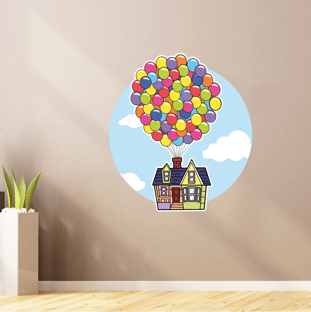 Balloon House Up Movie Cartoon Characters Decors Wall Sticker Art ...