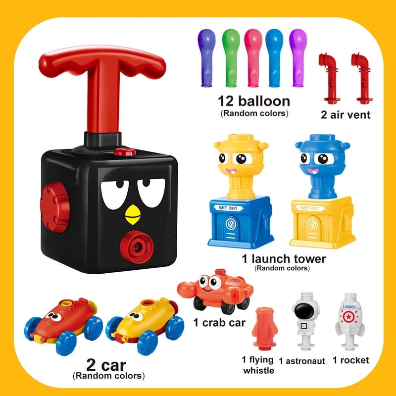 Balloon Launcher Car Toy Set,Balloon Powered Car for Kids Boys Girls 3 ...