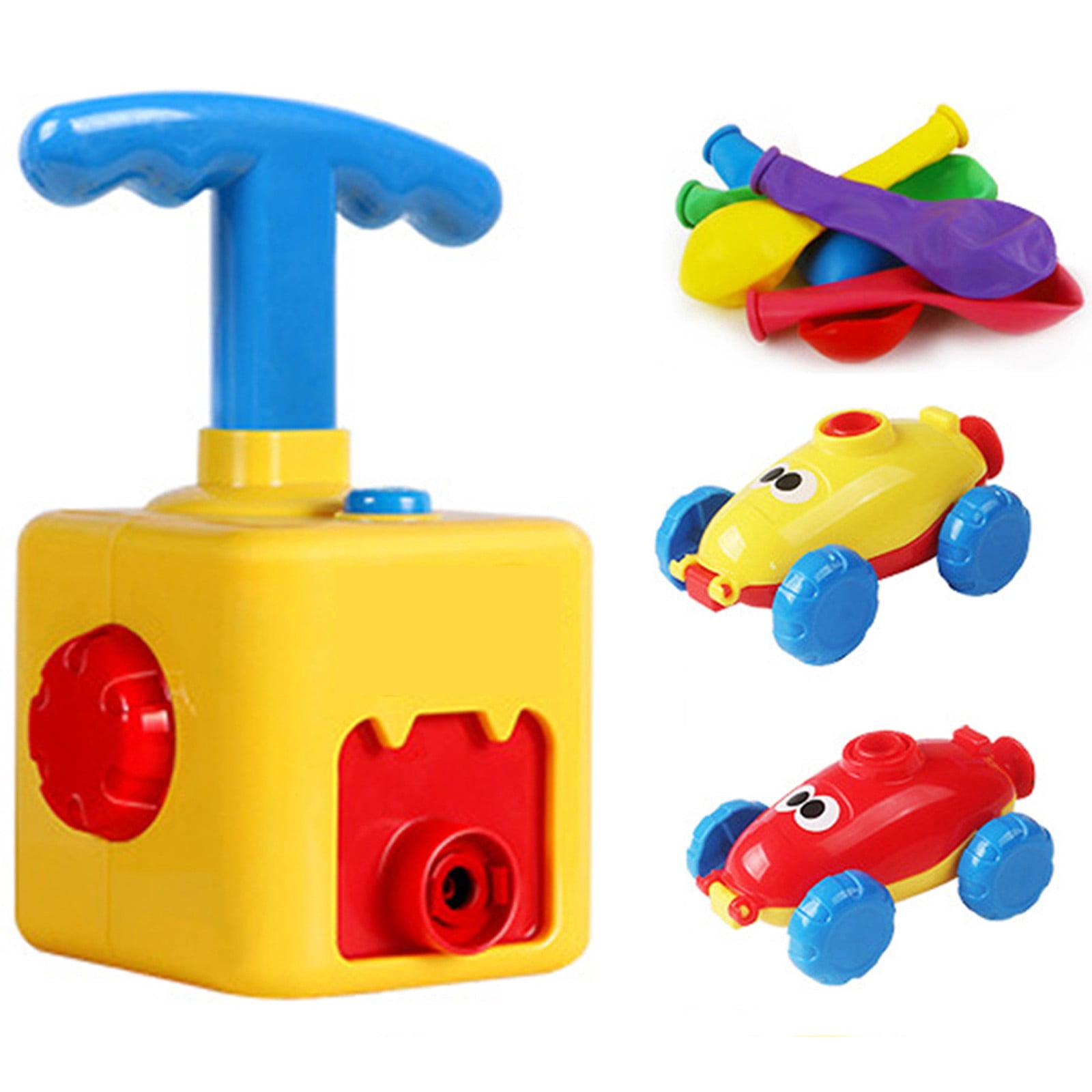 Balloon Launcher Car Toy Set Balloon Powered Racers Toy with Pump ...