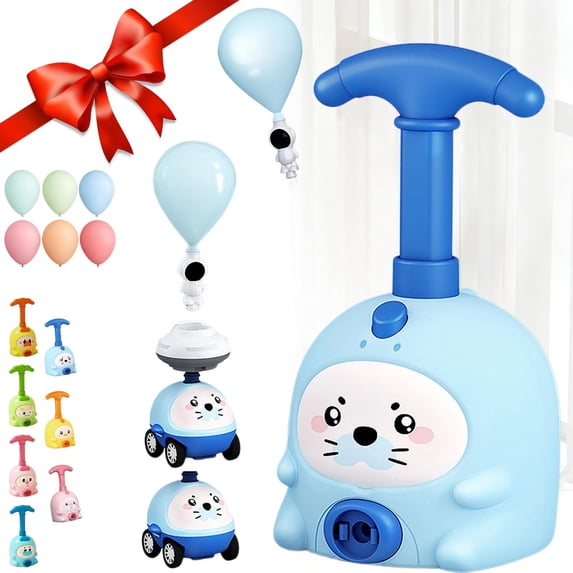 Balloon Launcher Toy Set – 2-in-1 Animal Air Powered Balloon Car, Races ...