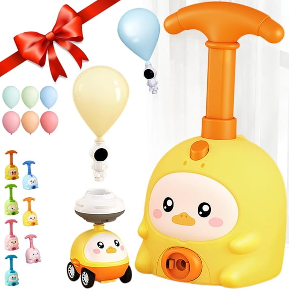 Balloon Launcher Toy Set – 2-in-1 Animal Air Powered Balloon Car, Races ...