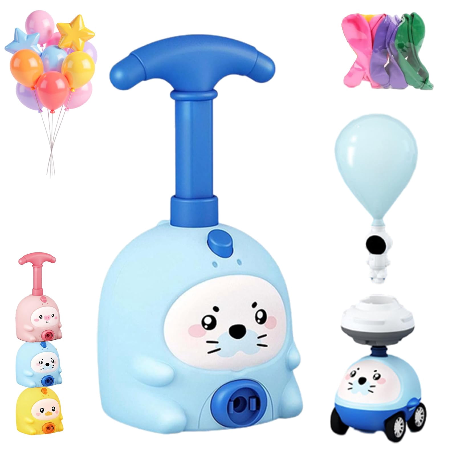 Balloon Launcher Toy Set, Animal Air Powered Balloons Car Toy, Balloon ...