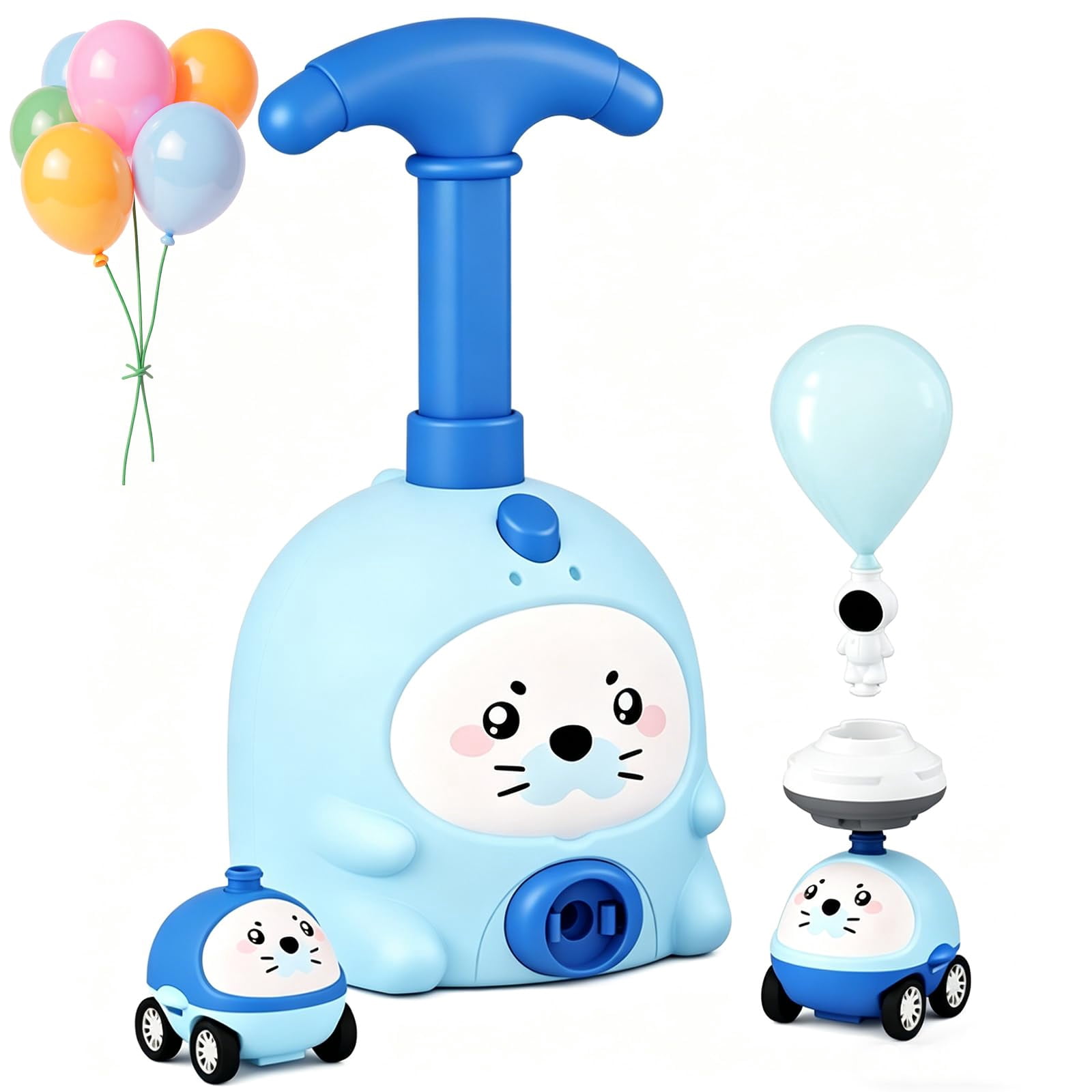 Balloon Launcher Toy Set, Balloon Car Toy Pump Set for Kids, Air ...