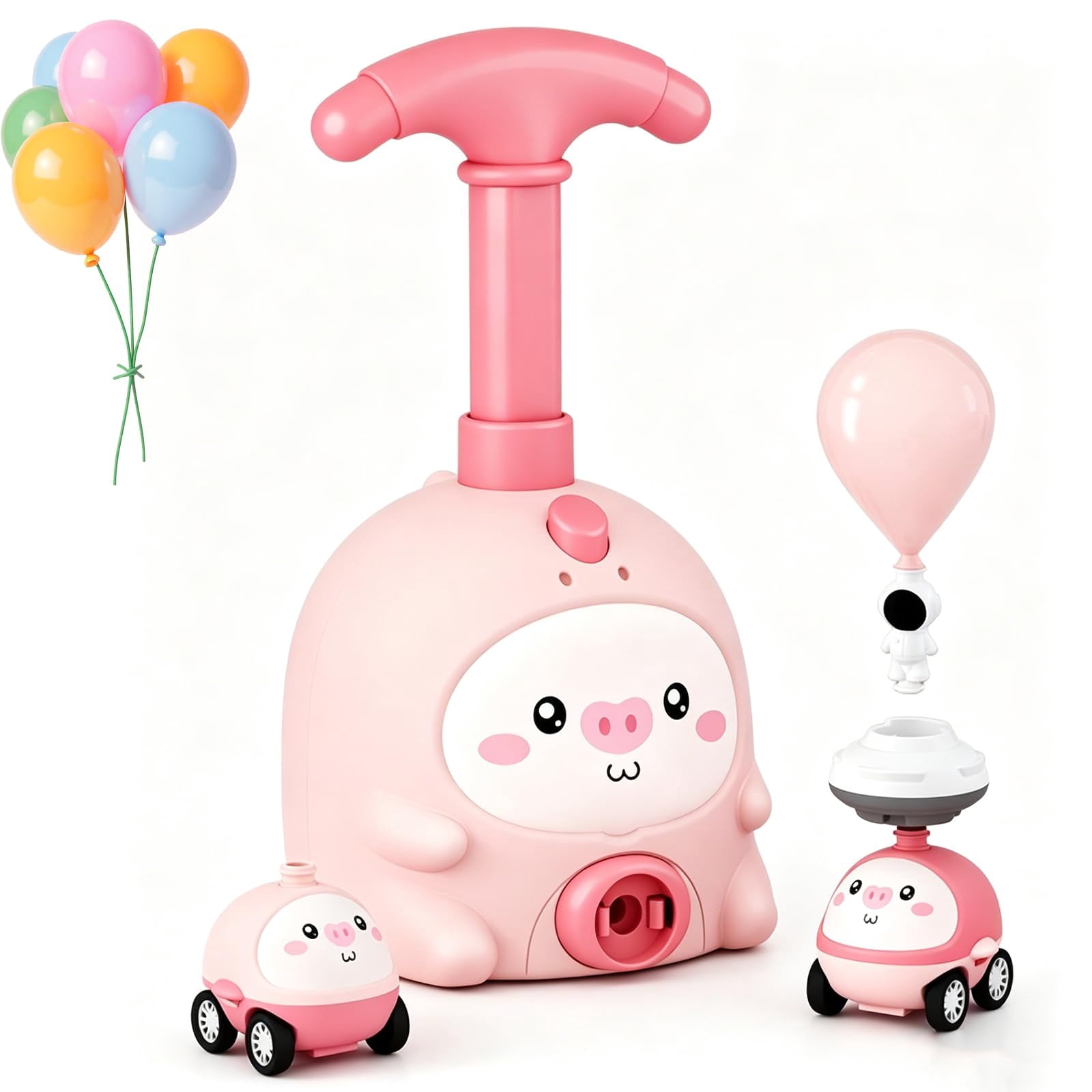 Balloon Launcher Toy Set, Balloon Car Toy Pump Set for Kids, Air ...