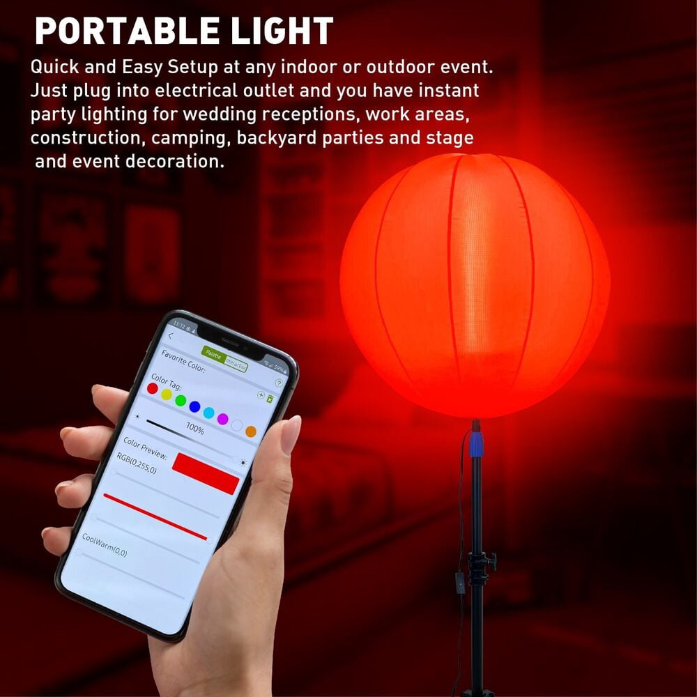 Balloon Light – 32” Inflatable - Color Changing LED - 7500 Lumens - 75 ...