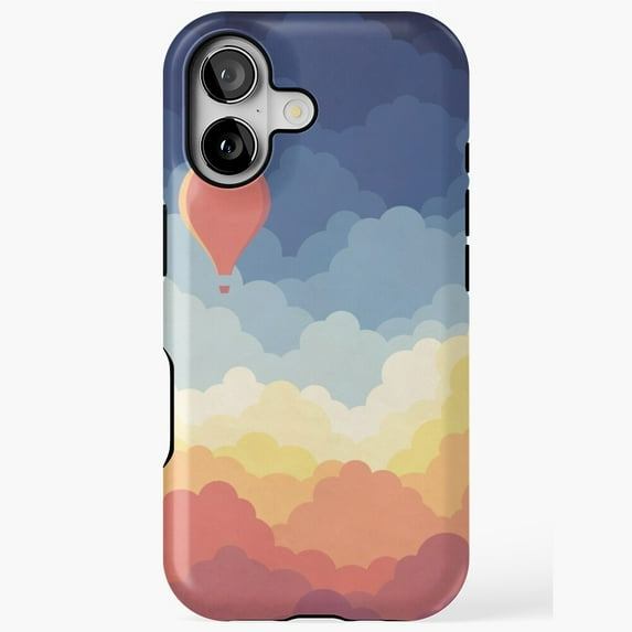 Balloon Minimalist Floating Artwork Scenic Case iPhone 17 through 11 ...