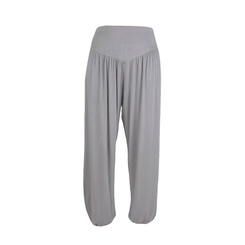 Balloon Pants for Womens Elastic Waist Wide Leg Harem Joggers Trendy ...
