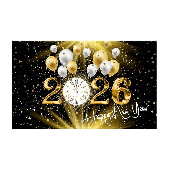 Balloon Pattern Banners For 2026 New Year Eve Celebration For ...