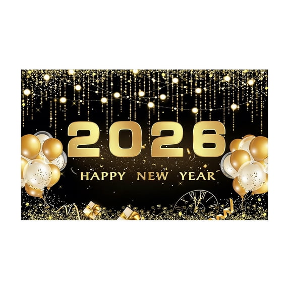 Balloon Pattern Banners For 2026 New Year Eve Celebration For ...