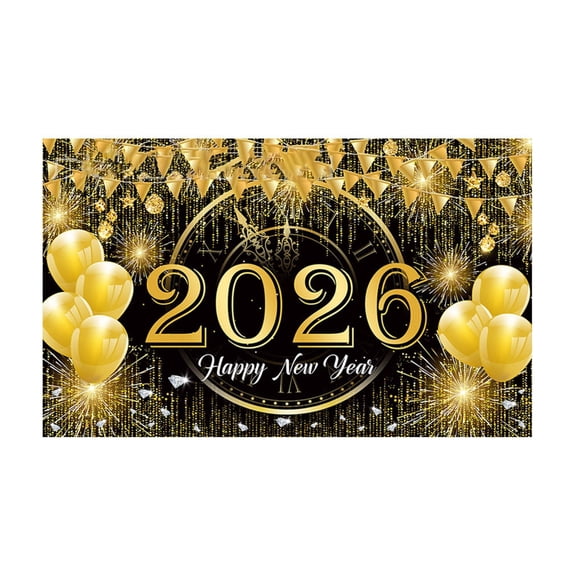 Balloon Pattern Banners For 2026 New Year Eve Celebration For ...