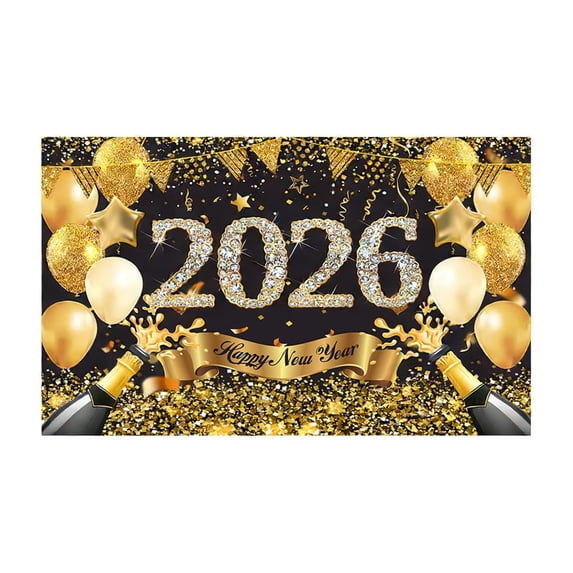 Balloon Pattern Banners For 2026 New Year Eve Celebration For ...