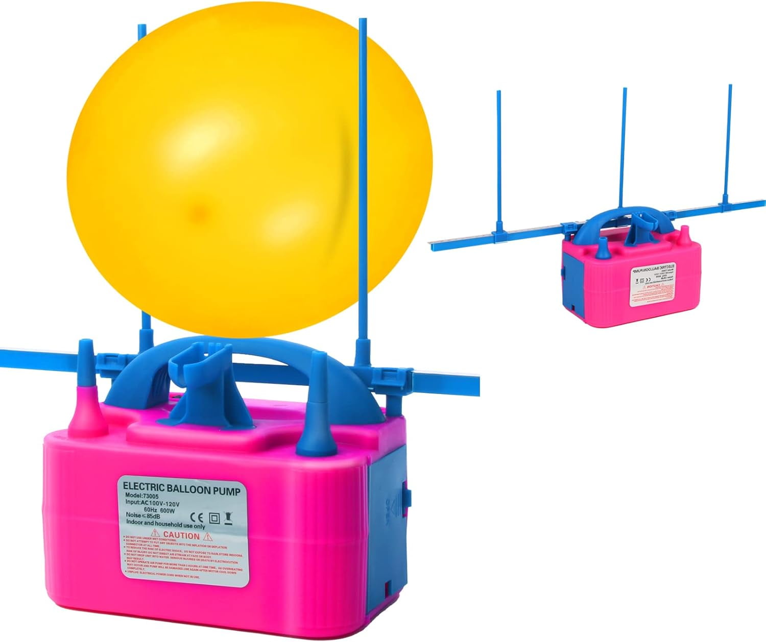 Balloon Pump Electric,110V 600W Balloon Blower Inflator Dual Nozzle Air ...