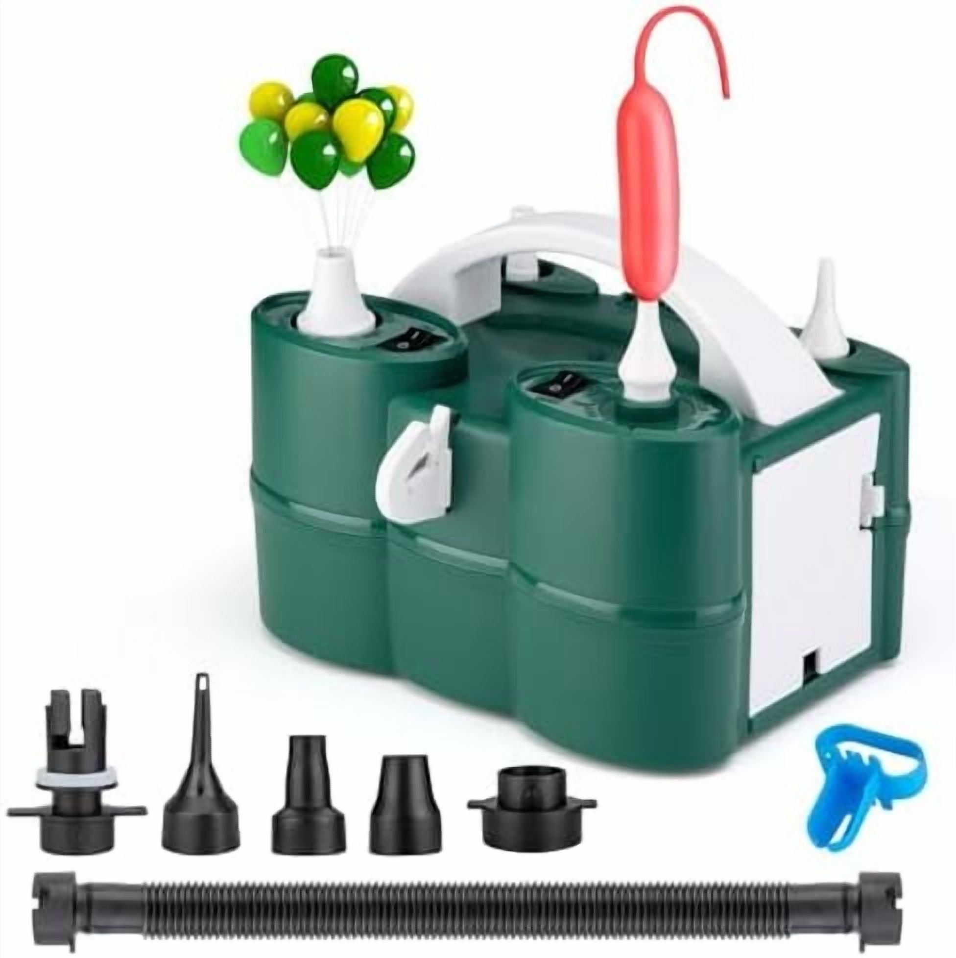 Balloon Pump Electric, 3-in-1 Portable Automatic Dual Nozzle Inflator ...
