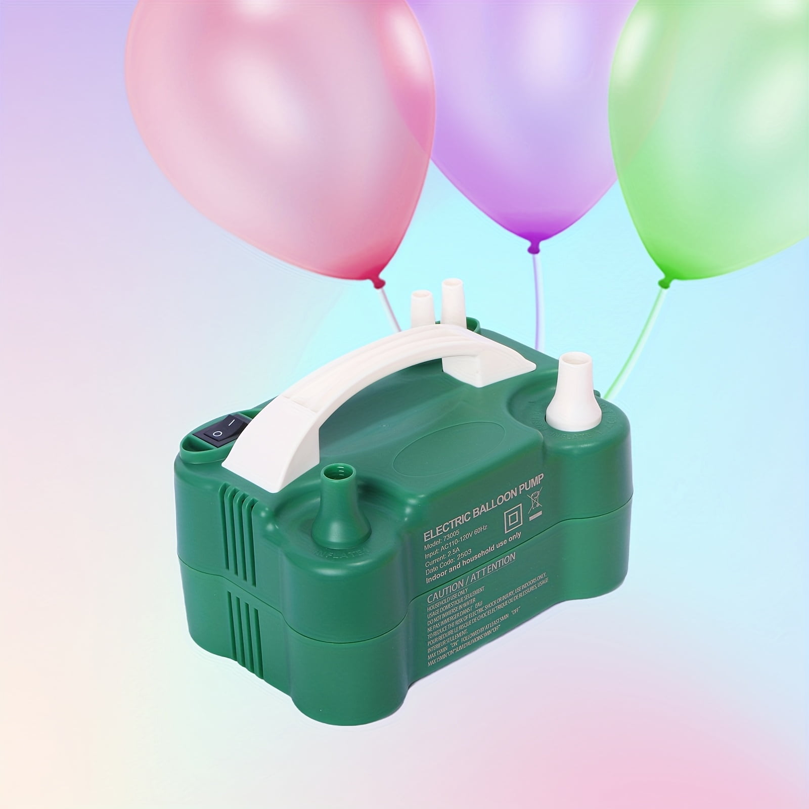 Balloon Pump Electric, Balloon Blower Machine Portable Dual Nozzle ...