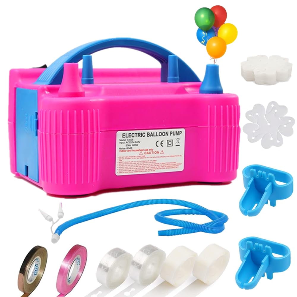 Balloon Pump Electric, Portable Automatic Dual Nozzle Inflator 110V ...
