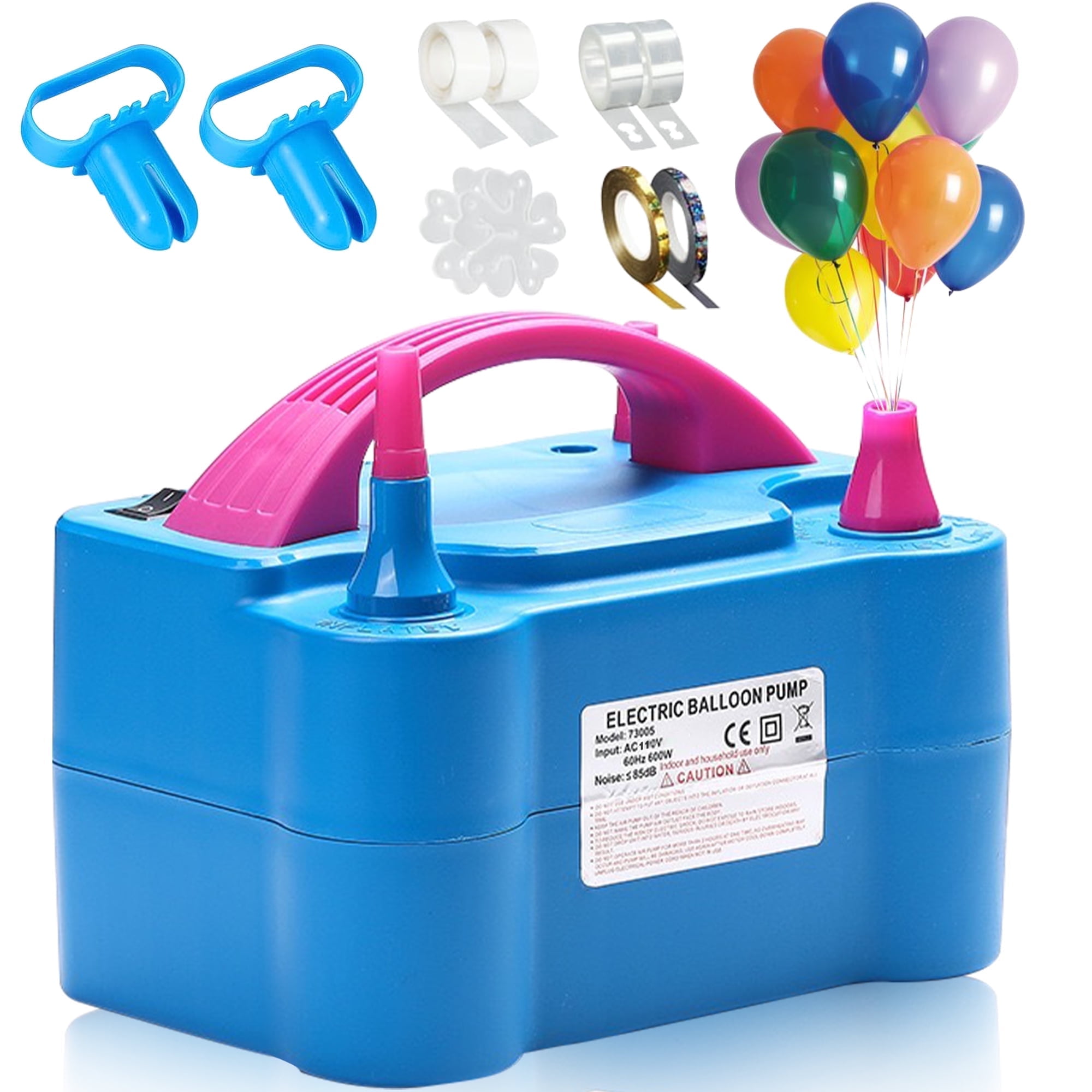 Balloon Pump Electric, Portable Electric Balloon Blower Machine Dual ...