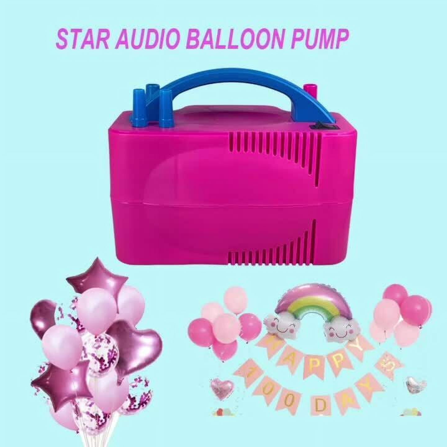 Balloon Pump Electric Portable Party Dual Nozzle Balloon Air Inflator ...