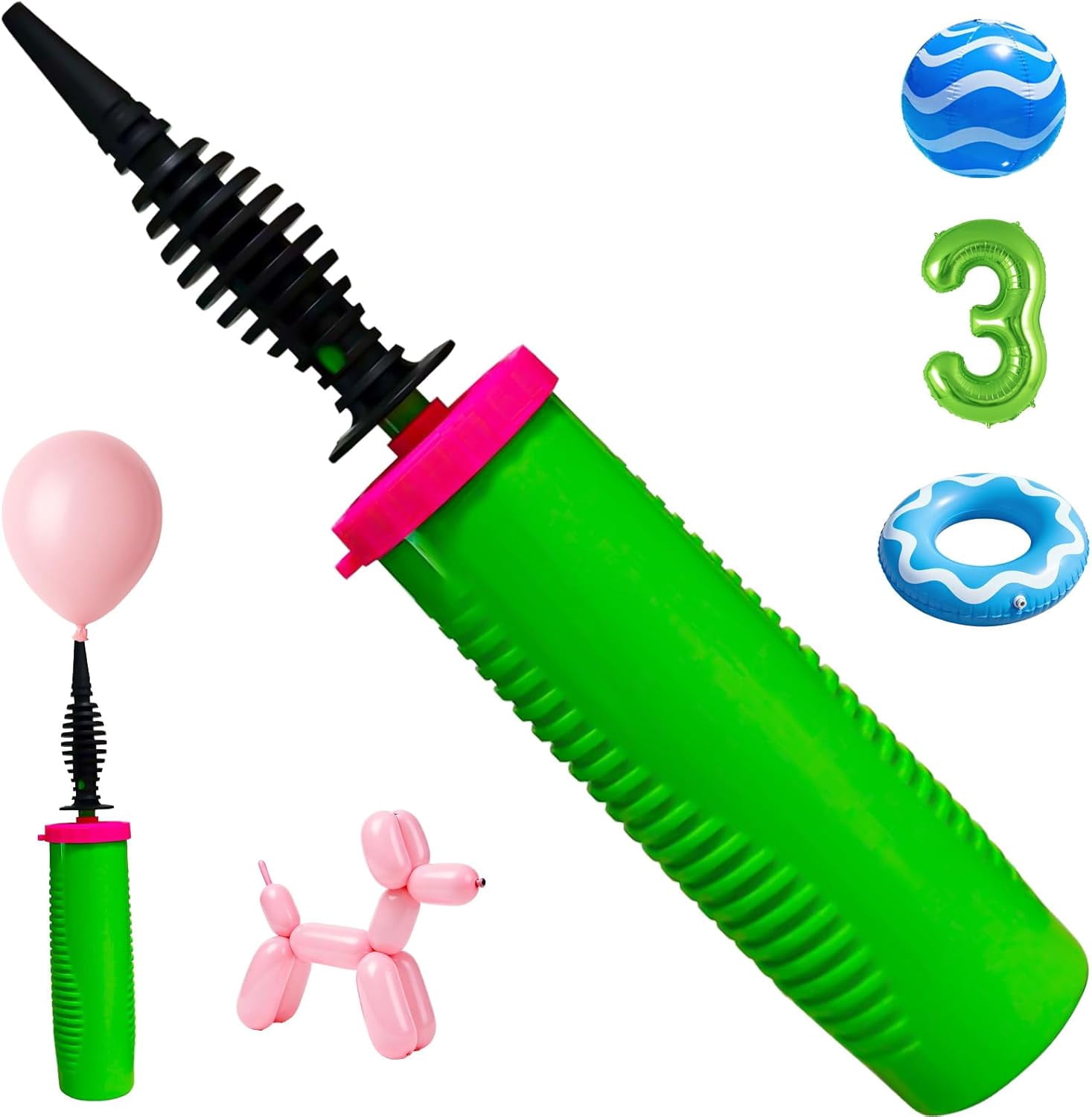 Balloon Pump Hand Held – Two Way Dual Action Inflator Air for Balloons ...
