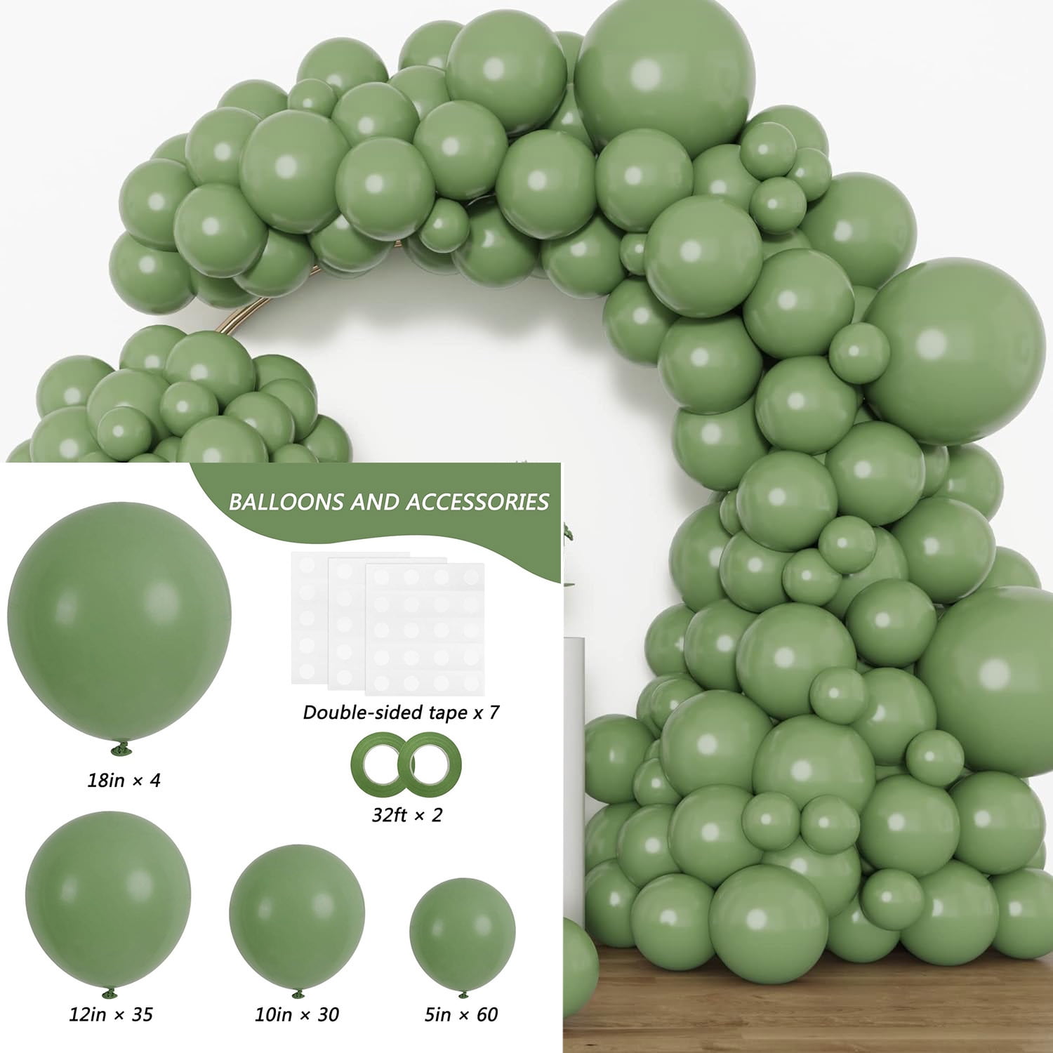 Balloon Set 129pcs Solid Color Latex Balloon Package Party Decoration ...