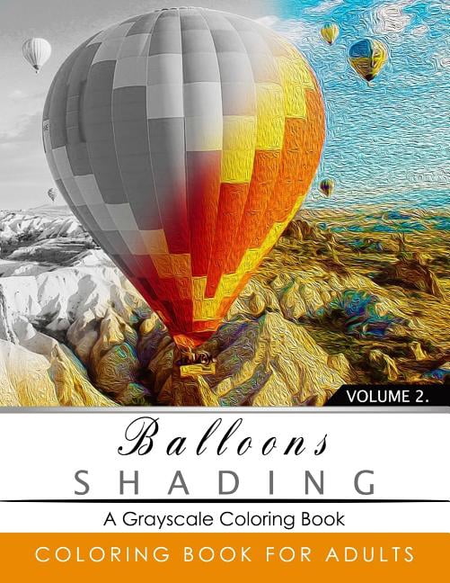 Balloon Shading: Balloon Shading Coloring Book : Grayscale coloring ...