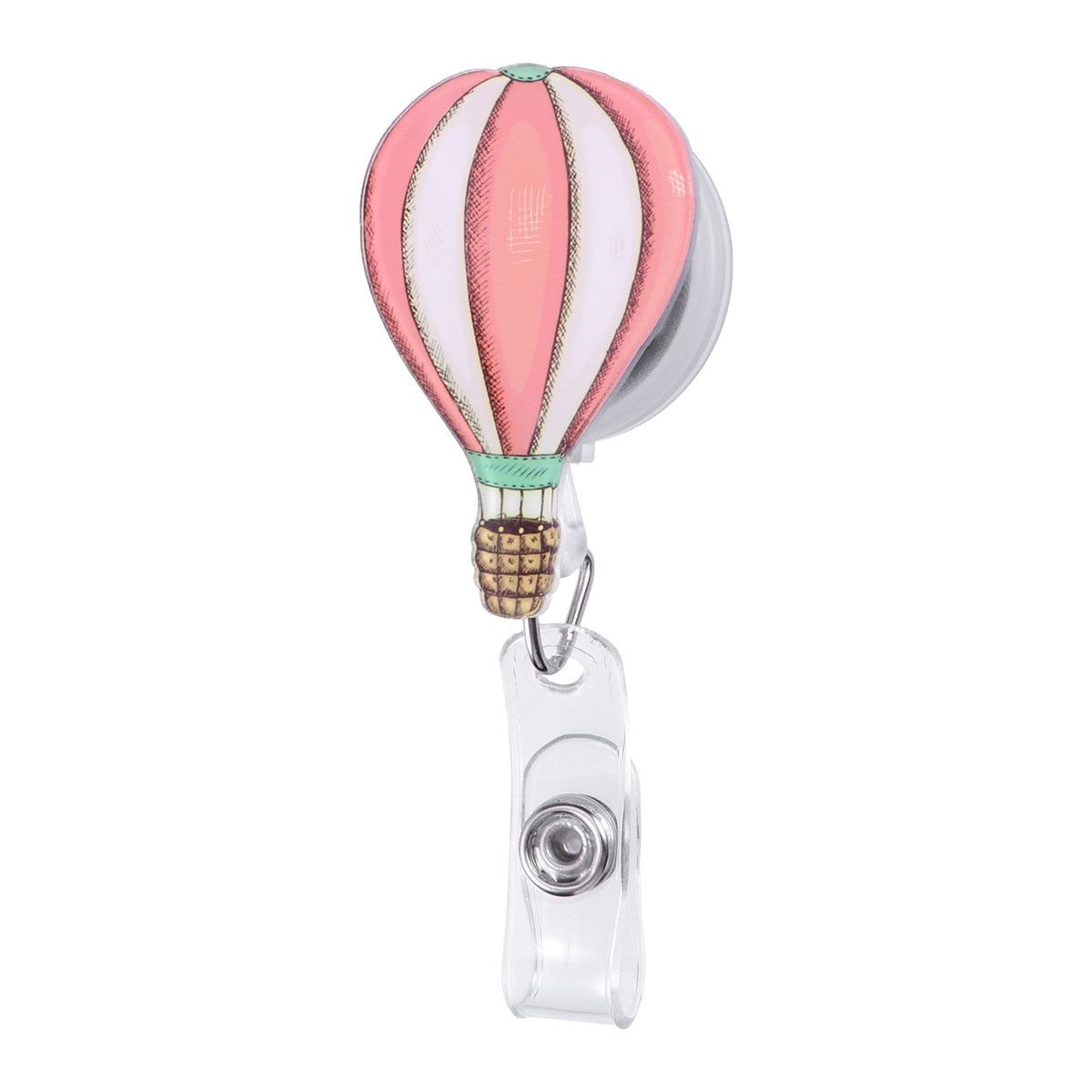 Balloon Shaped Retractable ID Badge Reel Badge Holder Reel Clip On ...