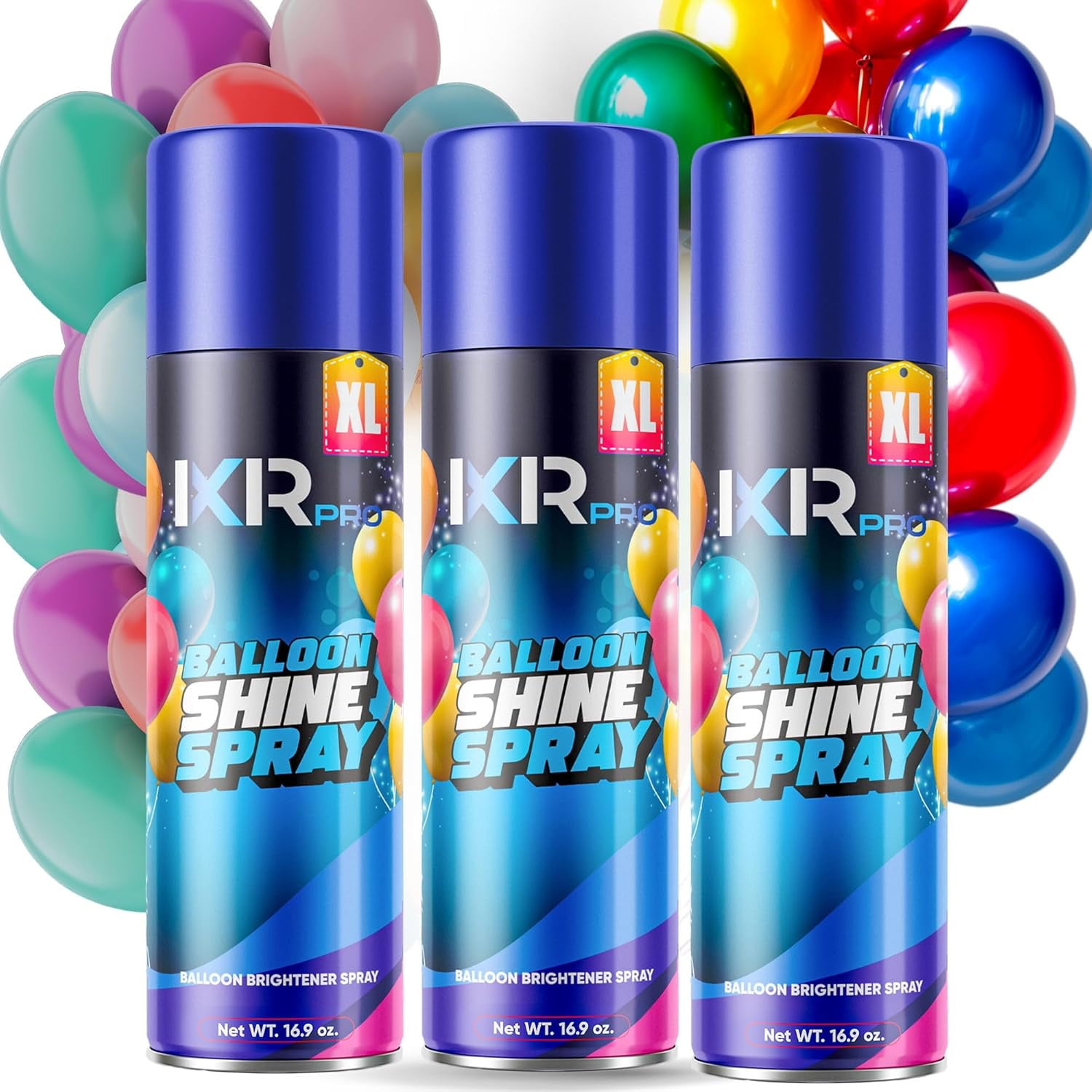 Balloon Shine Spray (3 x 16.9 oz) No Need Towel or Gloves, High Shine ...