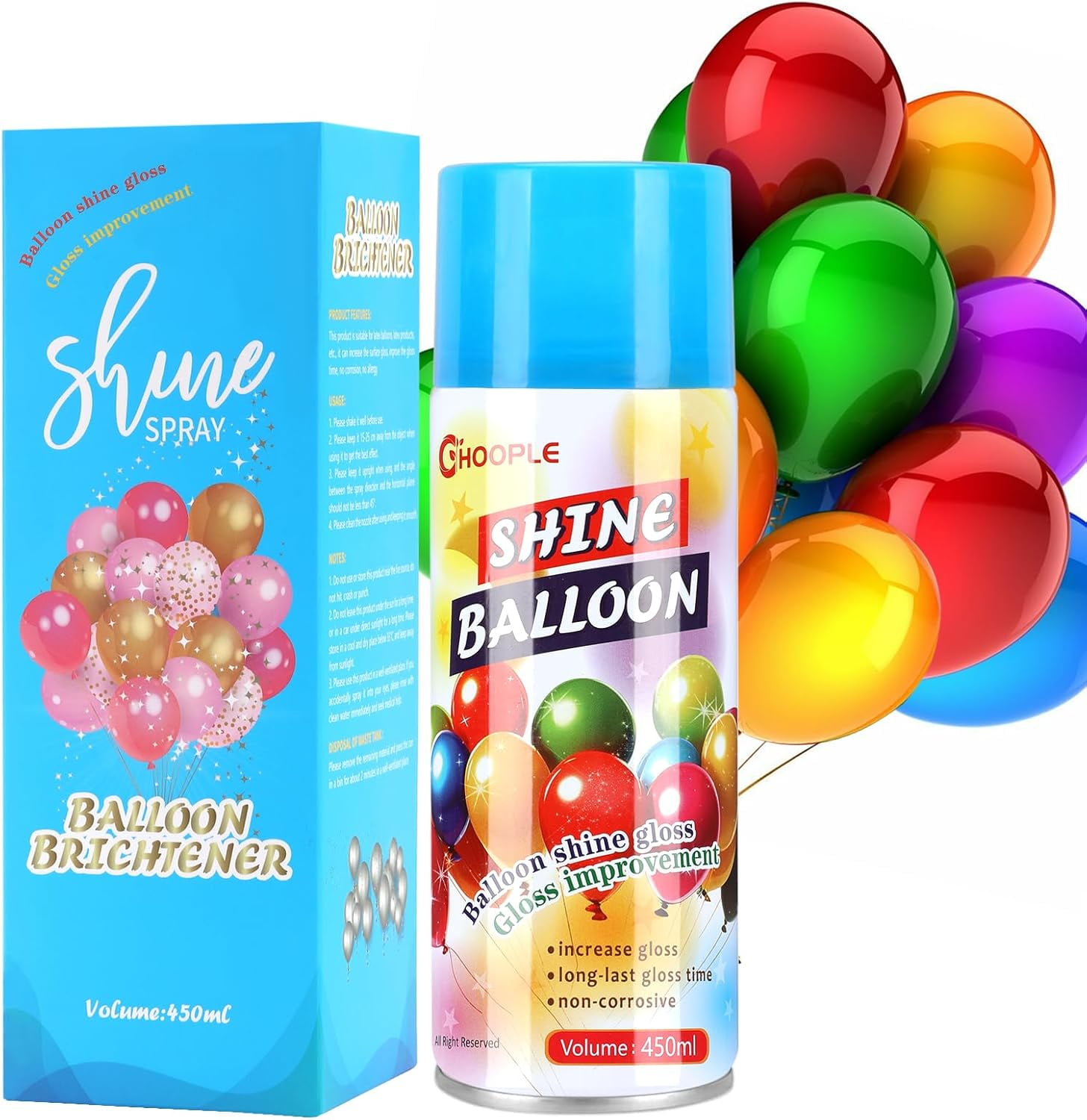 Balloon Shine Spray for Latex Balloons 13 oz Waterproof Formula for ...