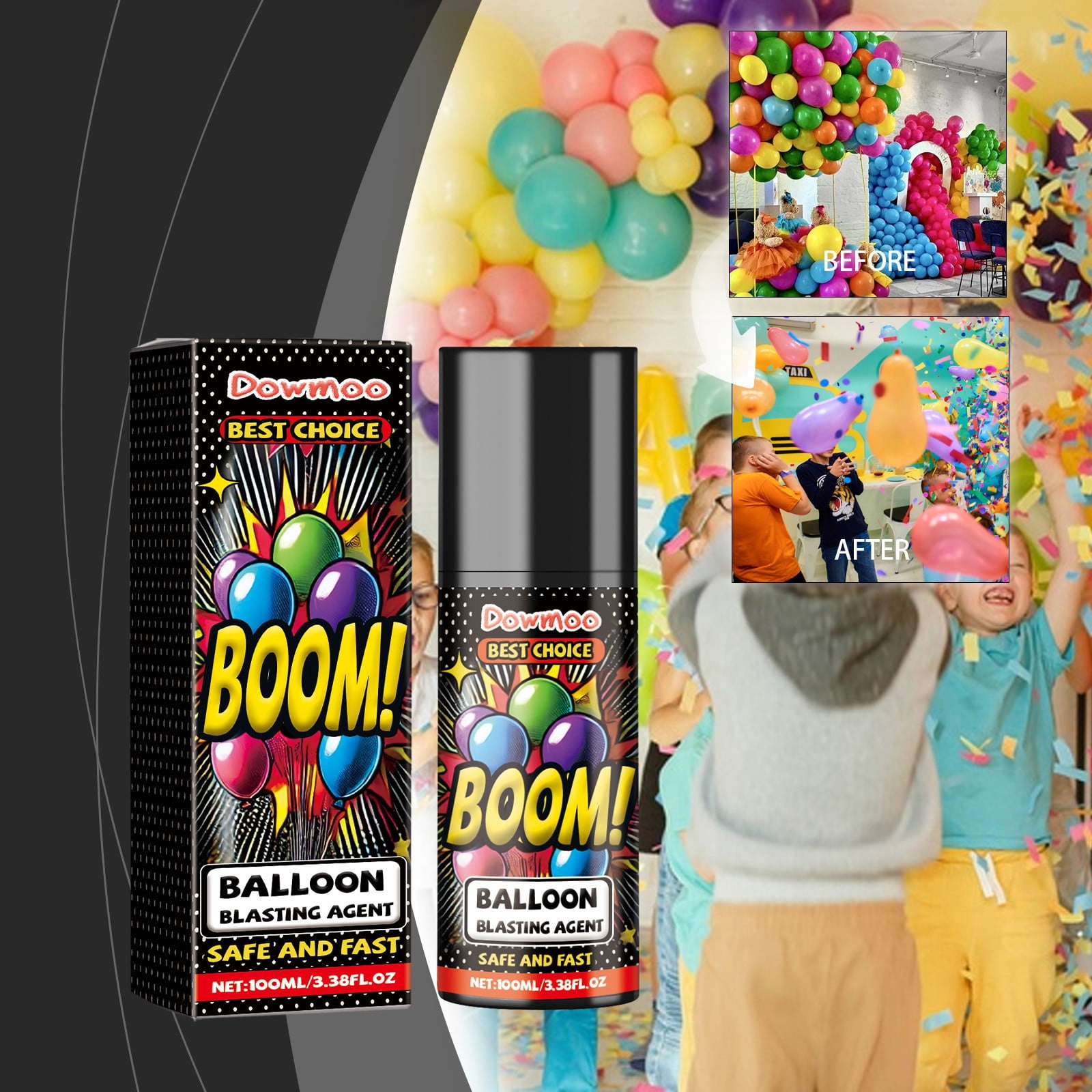 Balloon Shine Spray, No Need Towel or Gloves, Long Lasting & High Shine ...