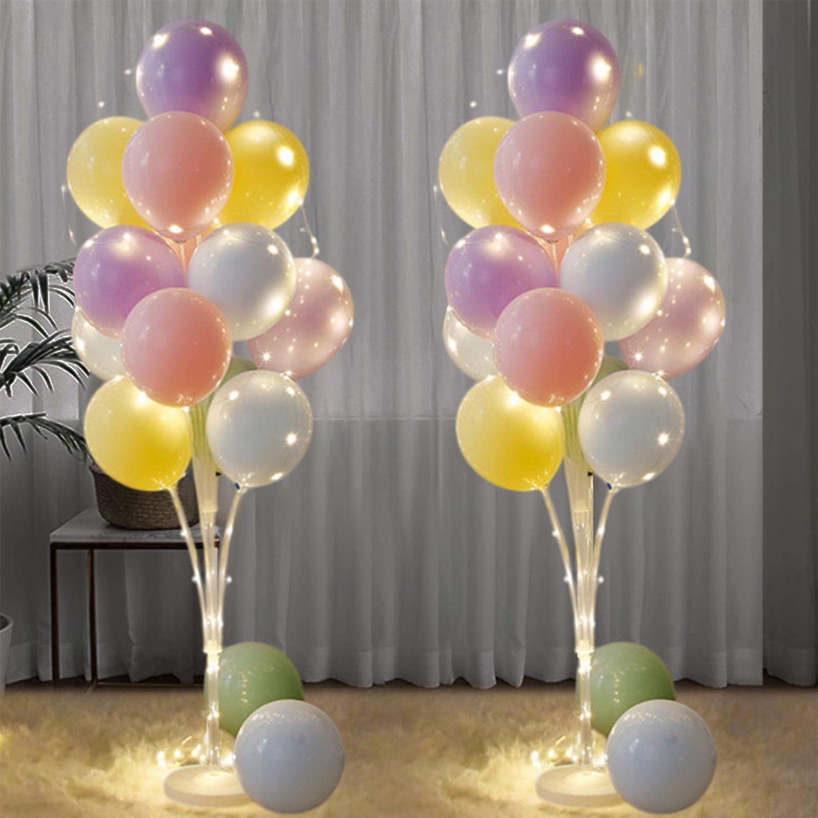 Balloon Stand for Floor, Inflatable Balls Stand Kit with String Light,2 ...