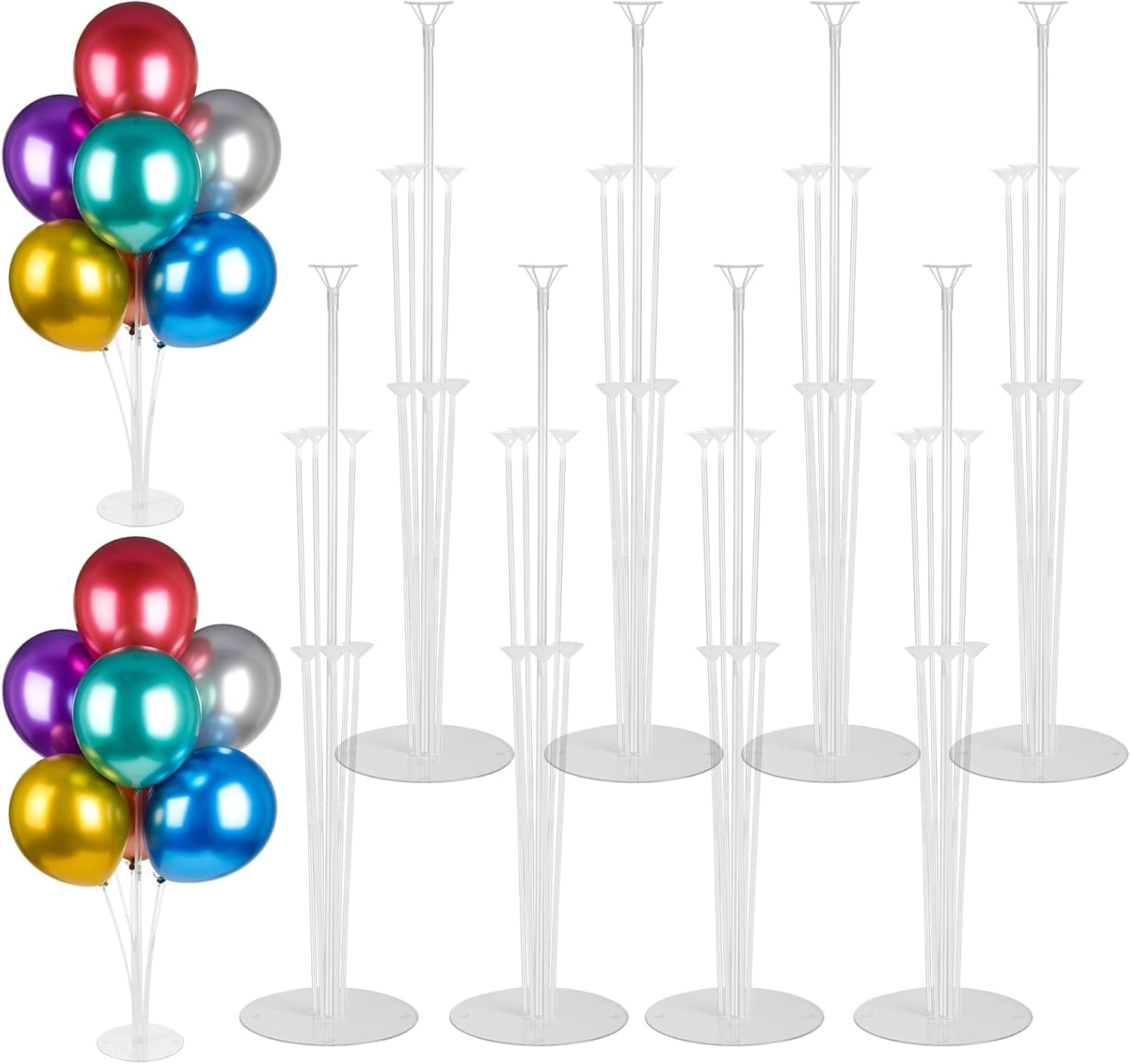 Balloon Stand Kits, Balloon Sticks Holder with Base for Table Graduation Birthday Baby Shower ...