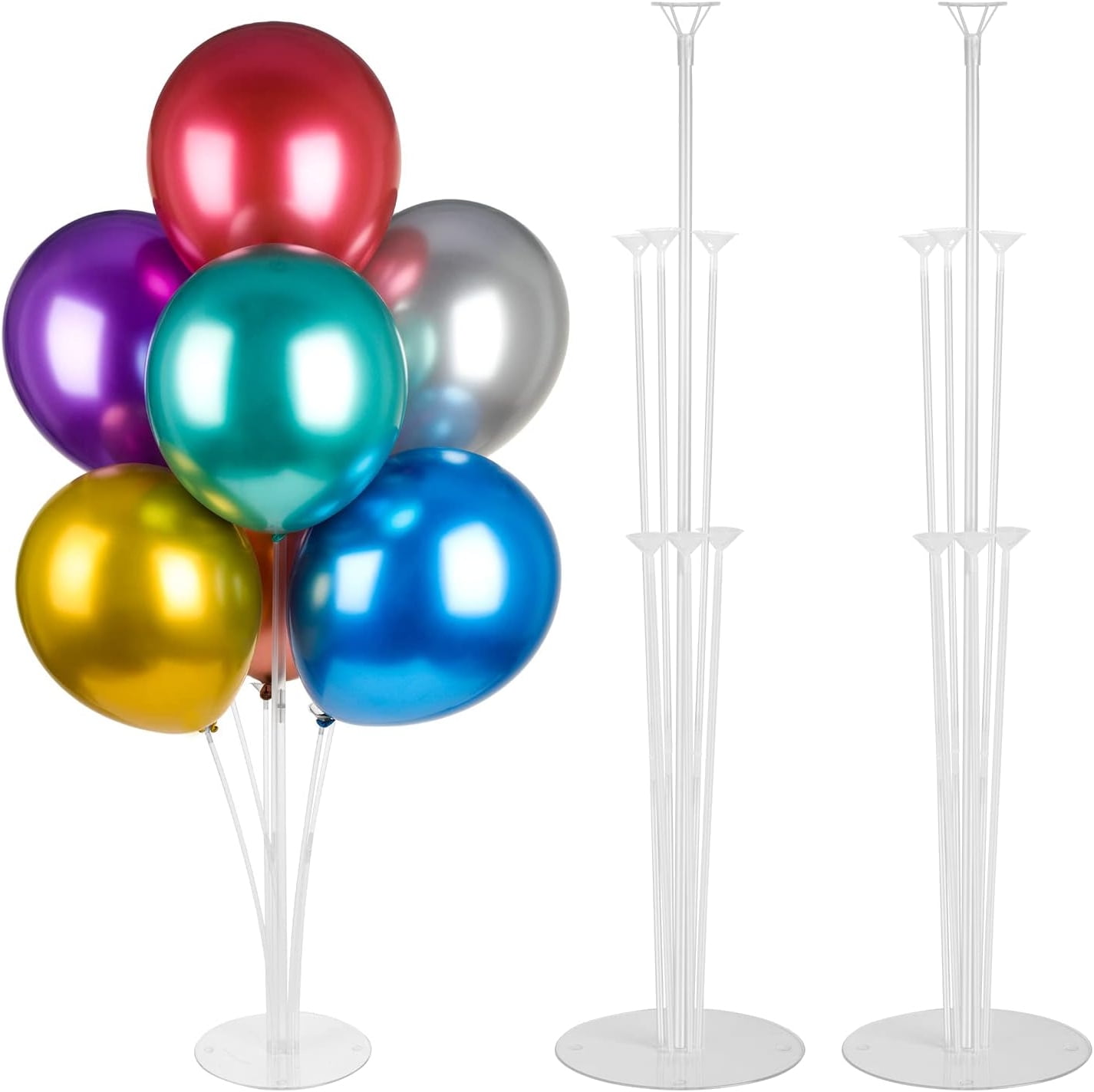 Balloon Stand Kits, Balloon Sticks Holder with Base for Table Graduation Birthday Baby Shower ...