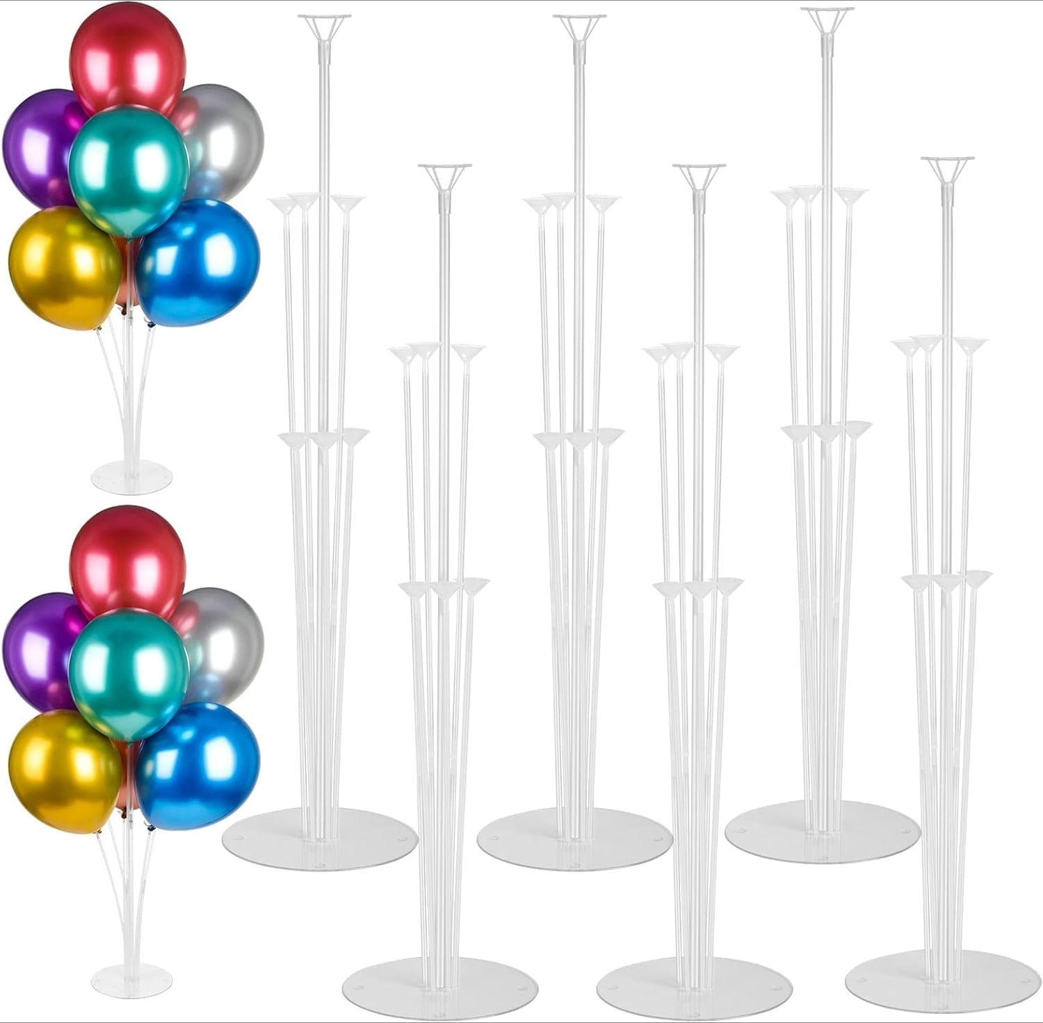 Balloon Stand Kits, Balloon Sticks Holder with Base for Table ...