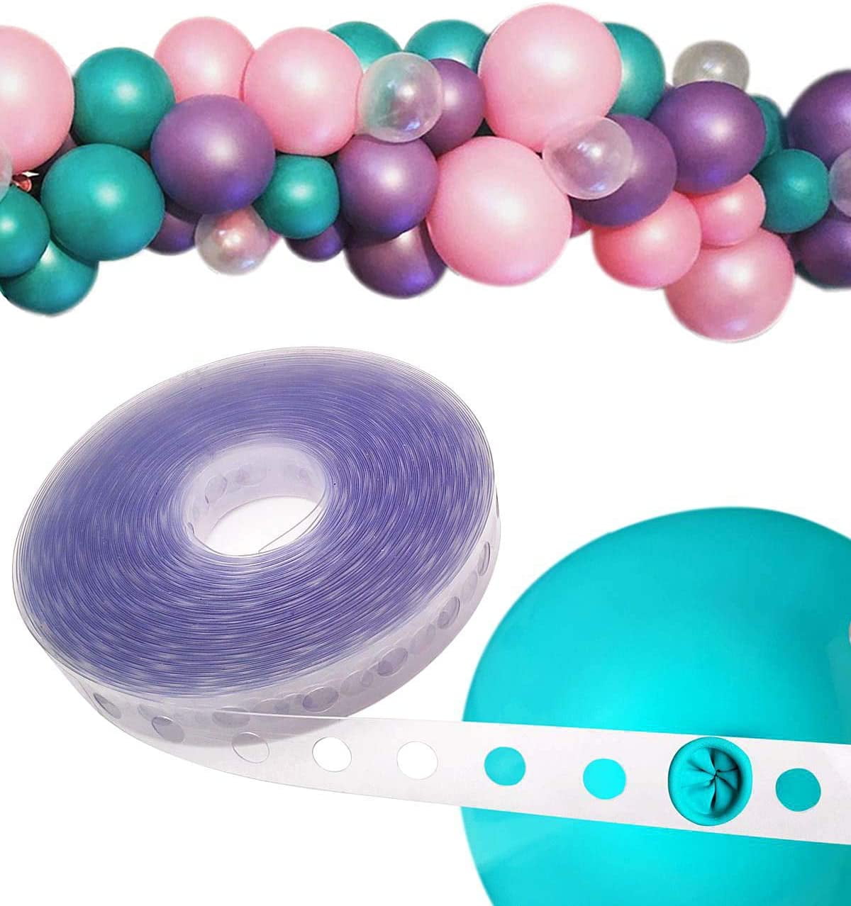 Balloon Strip Tape 50Ft Long to Make Arch Garland Steamer for Birthday ...