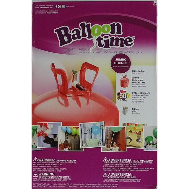 Balloon Time Helium Balloon Kit Boxed - Walmart.com