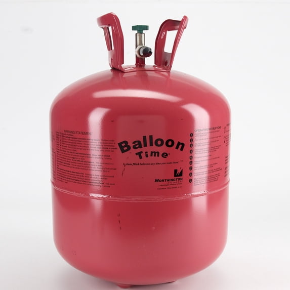 Balloon Time Large Disposable Helium Tank with Nozzle, 14.9cu ft, 12in ...
