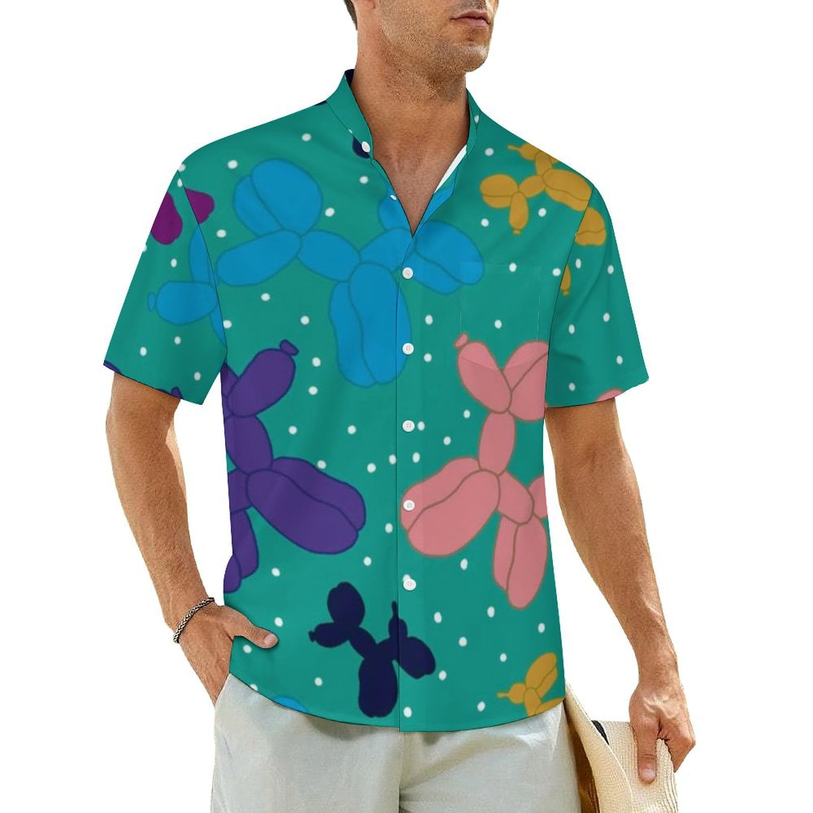 Balloon Transport Hawaiian Shirt For Man Vacation Steampunk Casual ...