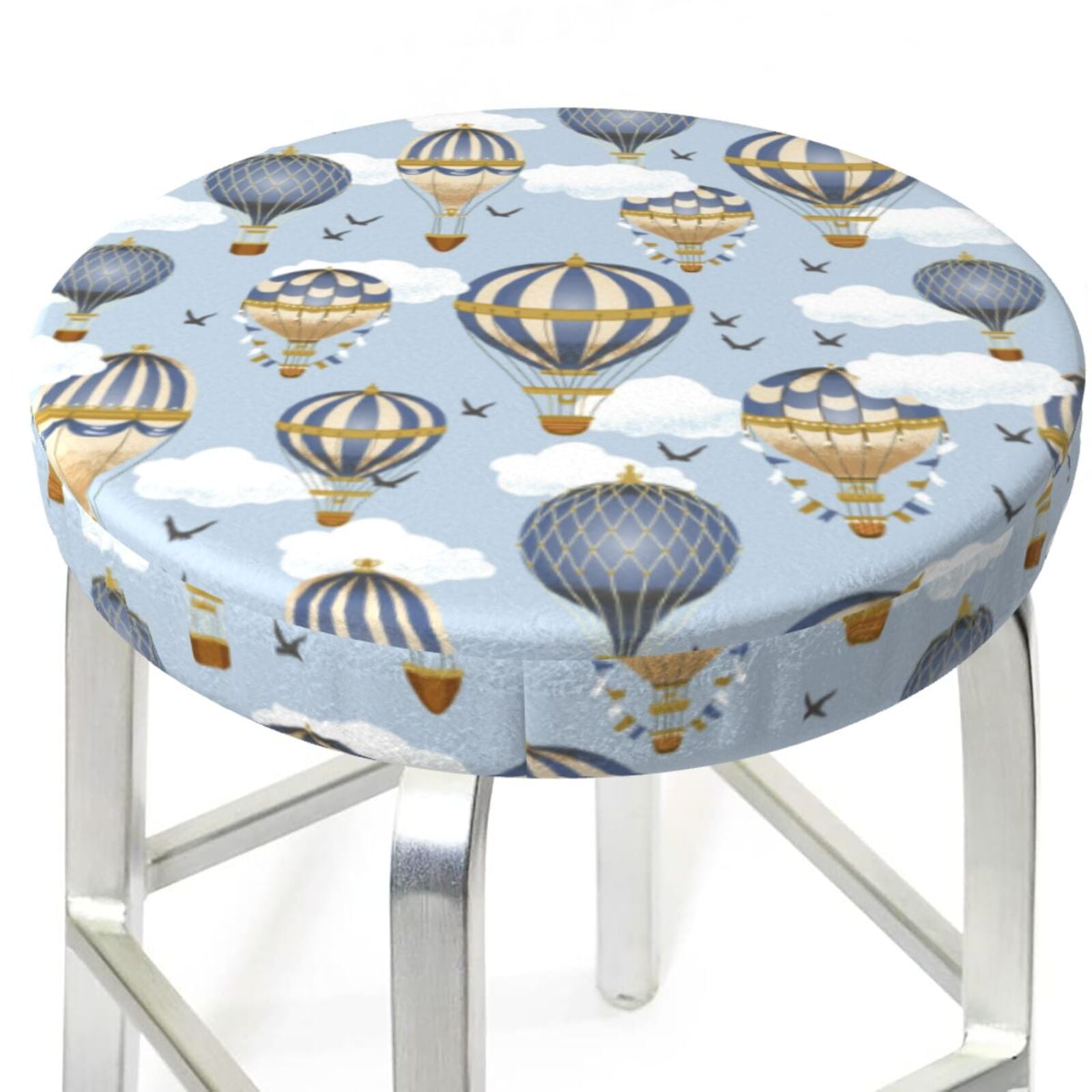 Balloon Vintage Bar Stool Covers - Stretch Round Seat Covers with ...