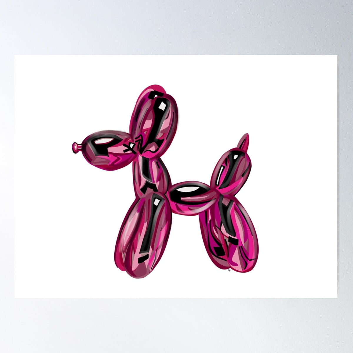 Balloon dog Poster, 12x18 UNFRAMED - Walmart.com