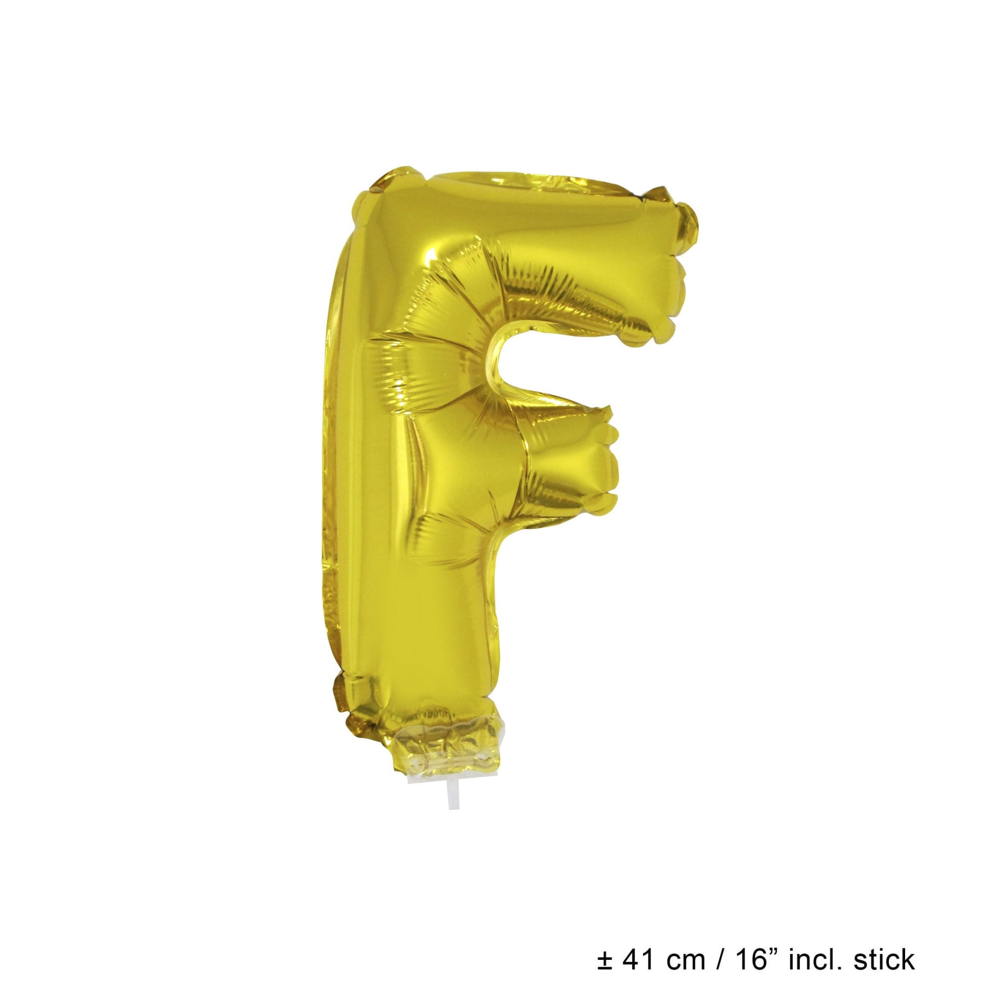 Balloon on Stick - 16 Gold Letter F - Walmart.com