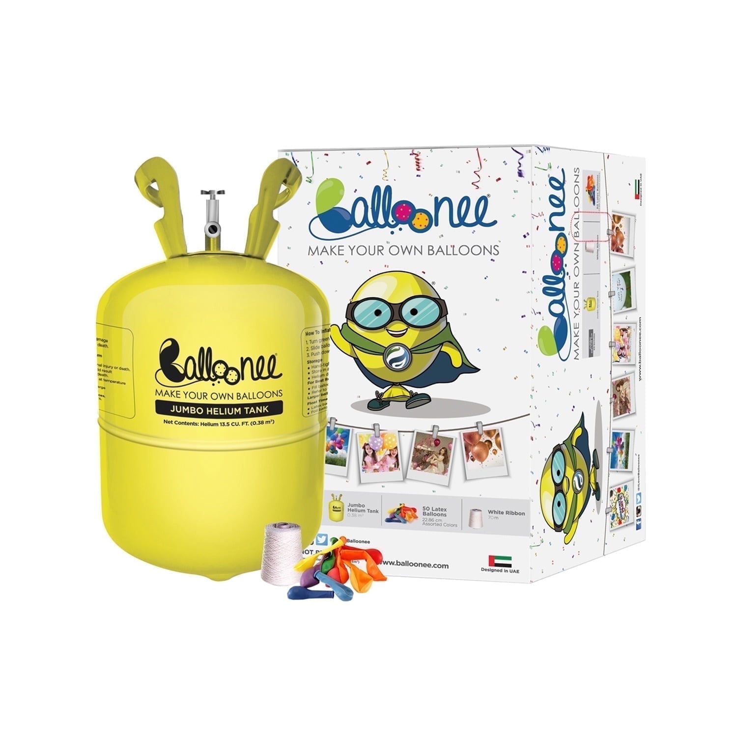 Balloonee Jumbo Disposable Helium Party Kit - Walmart.com