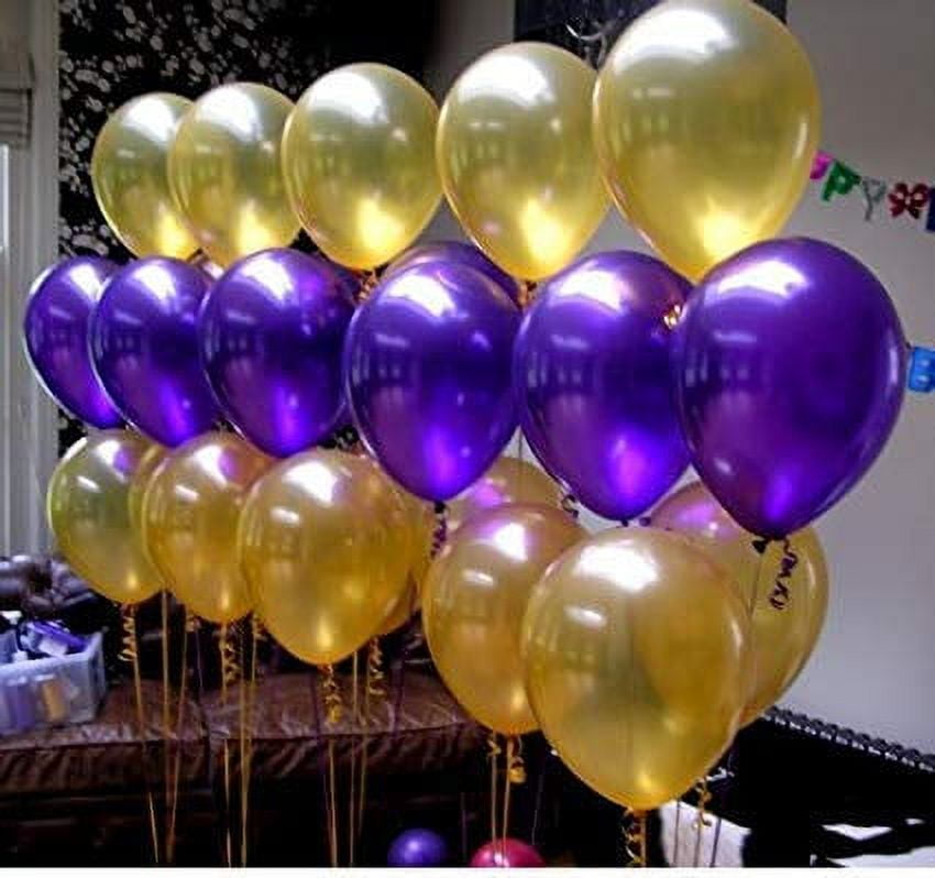 Balloonistics Metallic Hd Shiny Toy Balloons - Purple And Gold Balloons ...