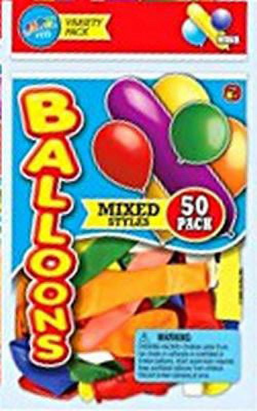 Balloons - 50 Pack - Mixed Styles - Walmart.com