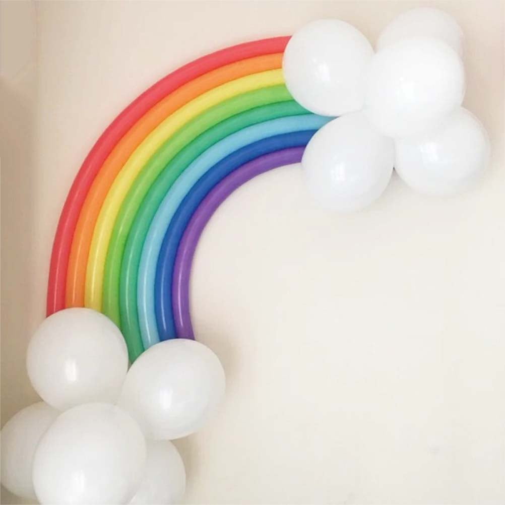 Joybuy Balloons Rainbow Decorations, Colorful Aluminum Props for ...