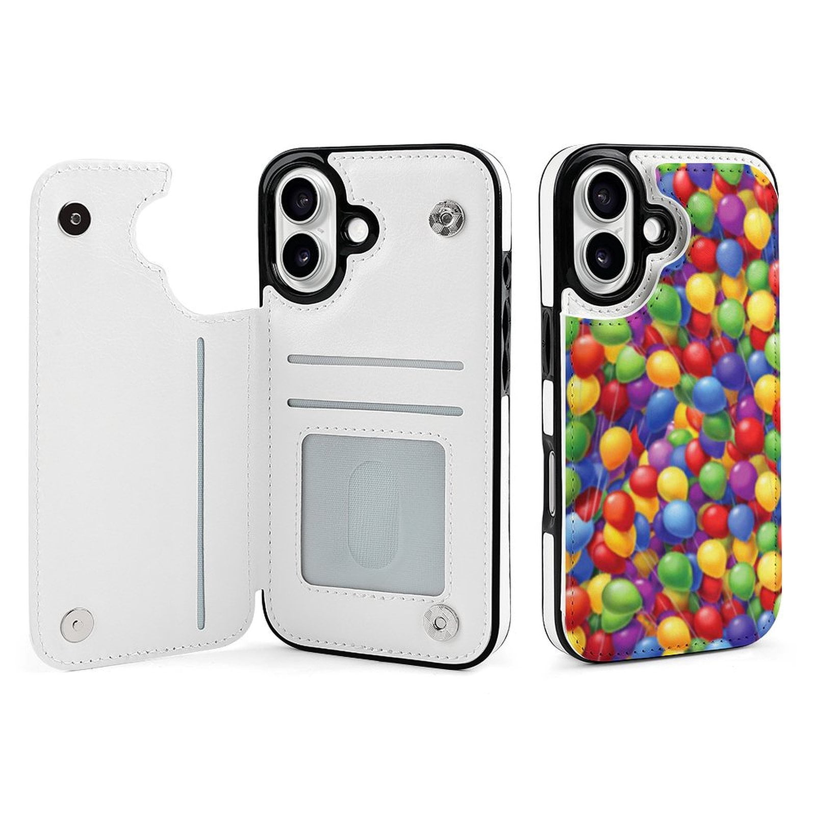 Balloons Balloons Balloons Leather Wallet Case for iPhone 16 Pro Max ...