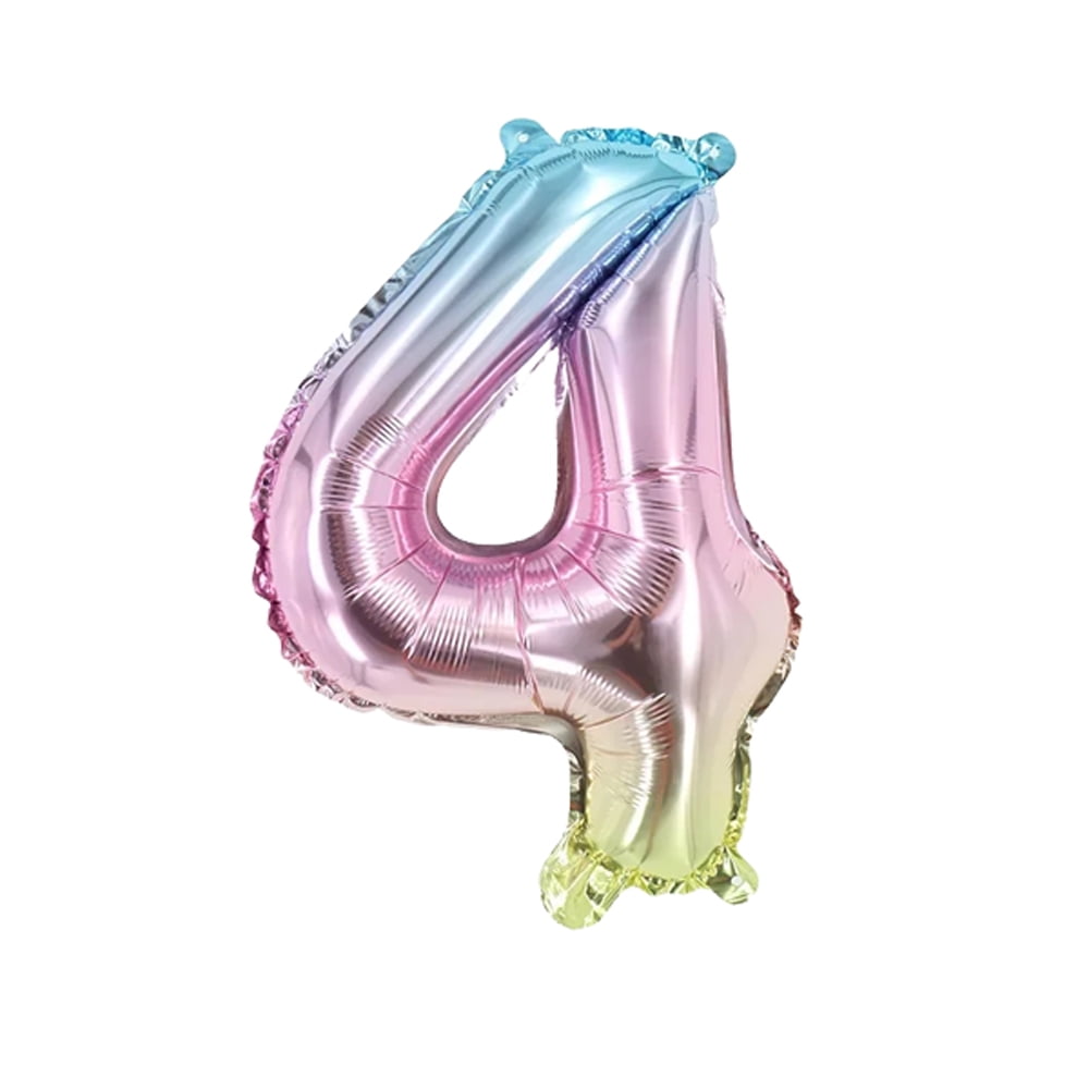 Balloons City Number Four Balloons, Foil Mylar - Walmart.com