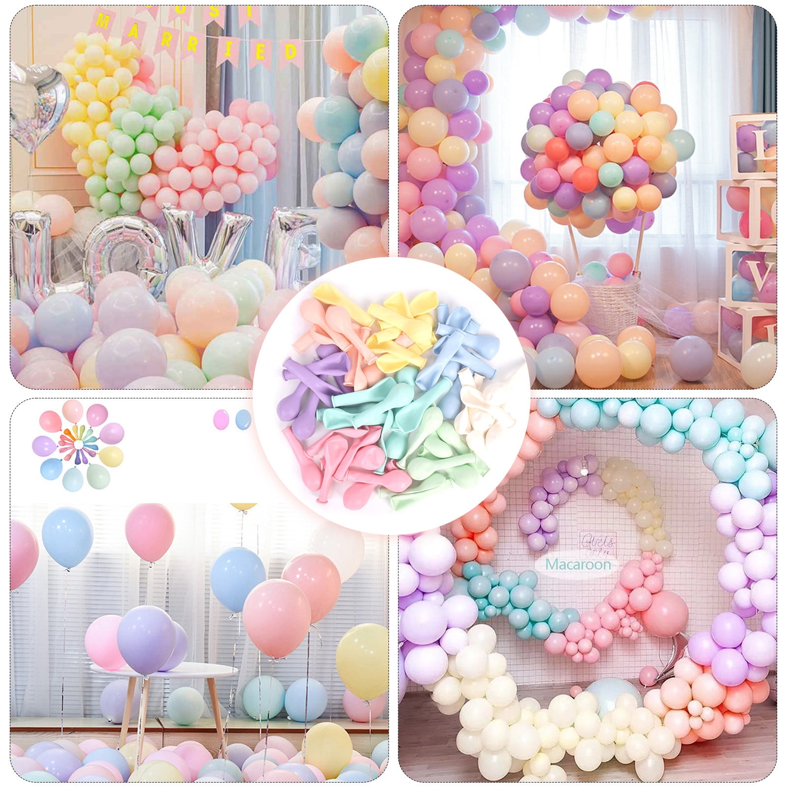 Balloons Decoration,Color Balloons Latex Party Balloons,Round Helium ...